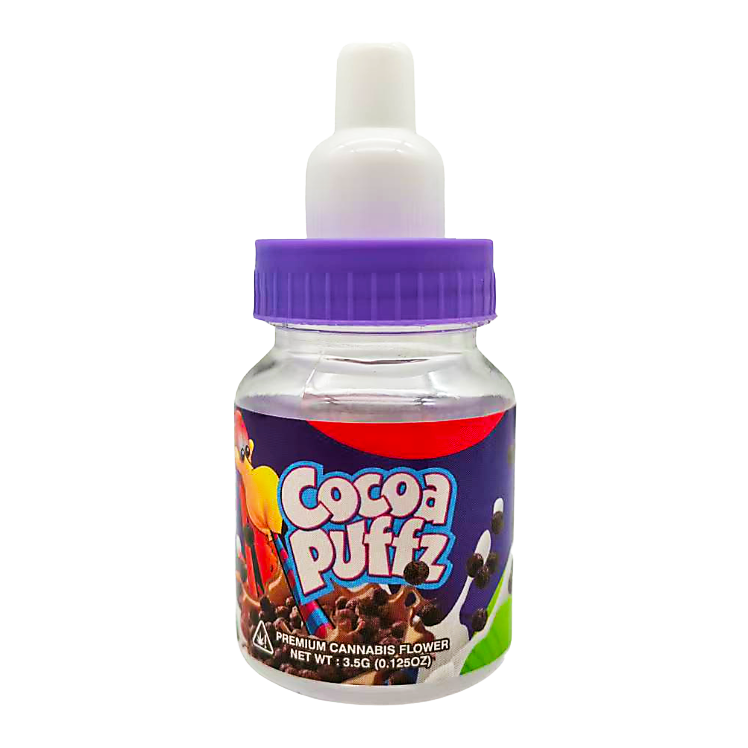 3.5g Plastic Bottle - (12 Count) Cocoa Puffz – Mylar Bag Depot